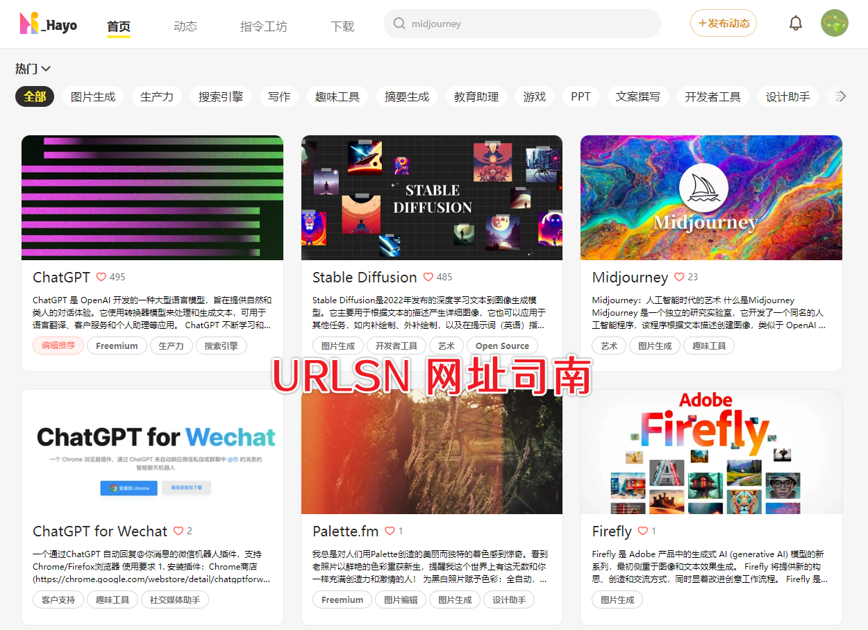 Hayo官网,AI 工具指令合集 | 网址司南 URLSN